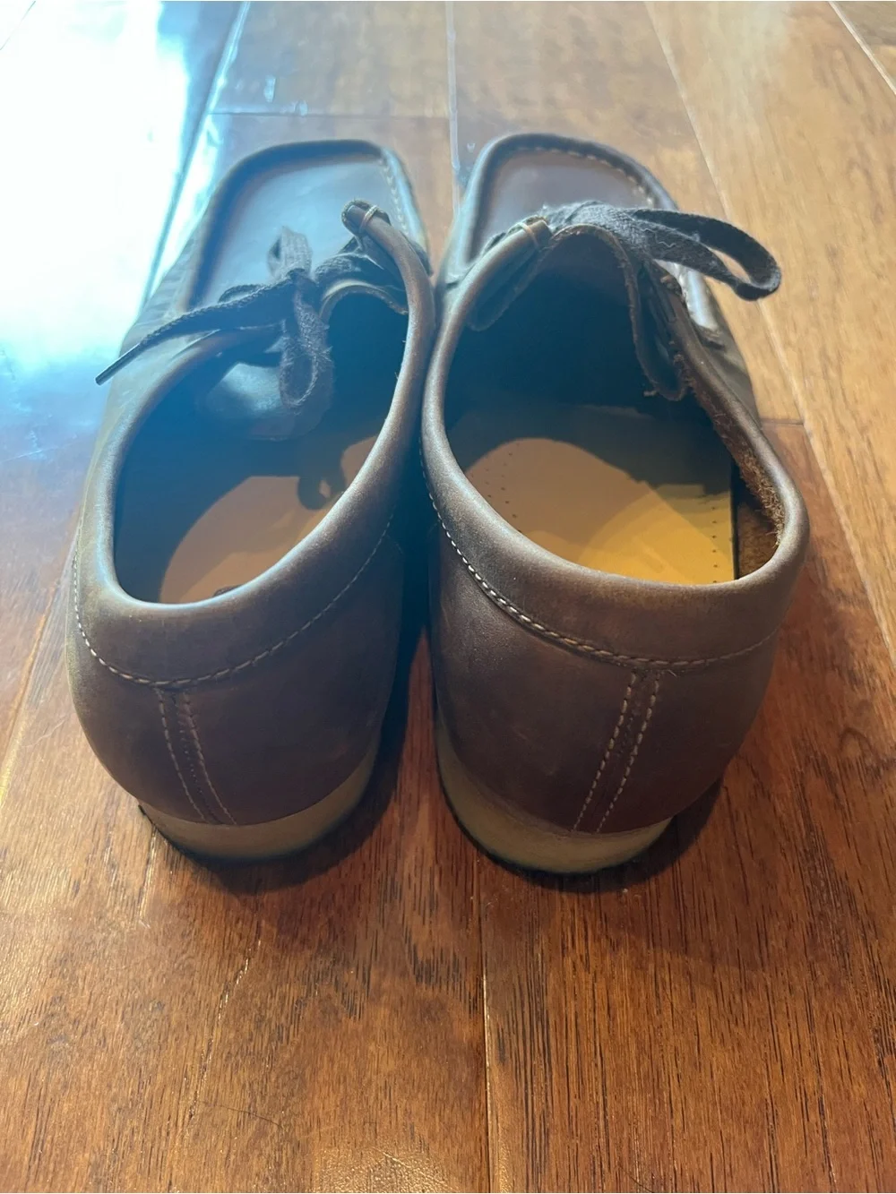 Clarks | Shoes | Clarks Mens Brown Leather Chukka Moccasin Boots | Poshmark